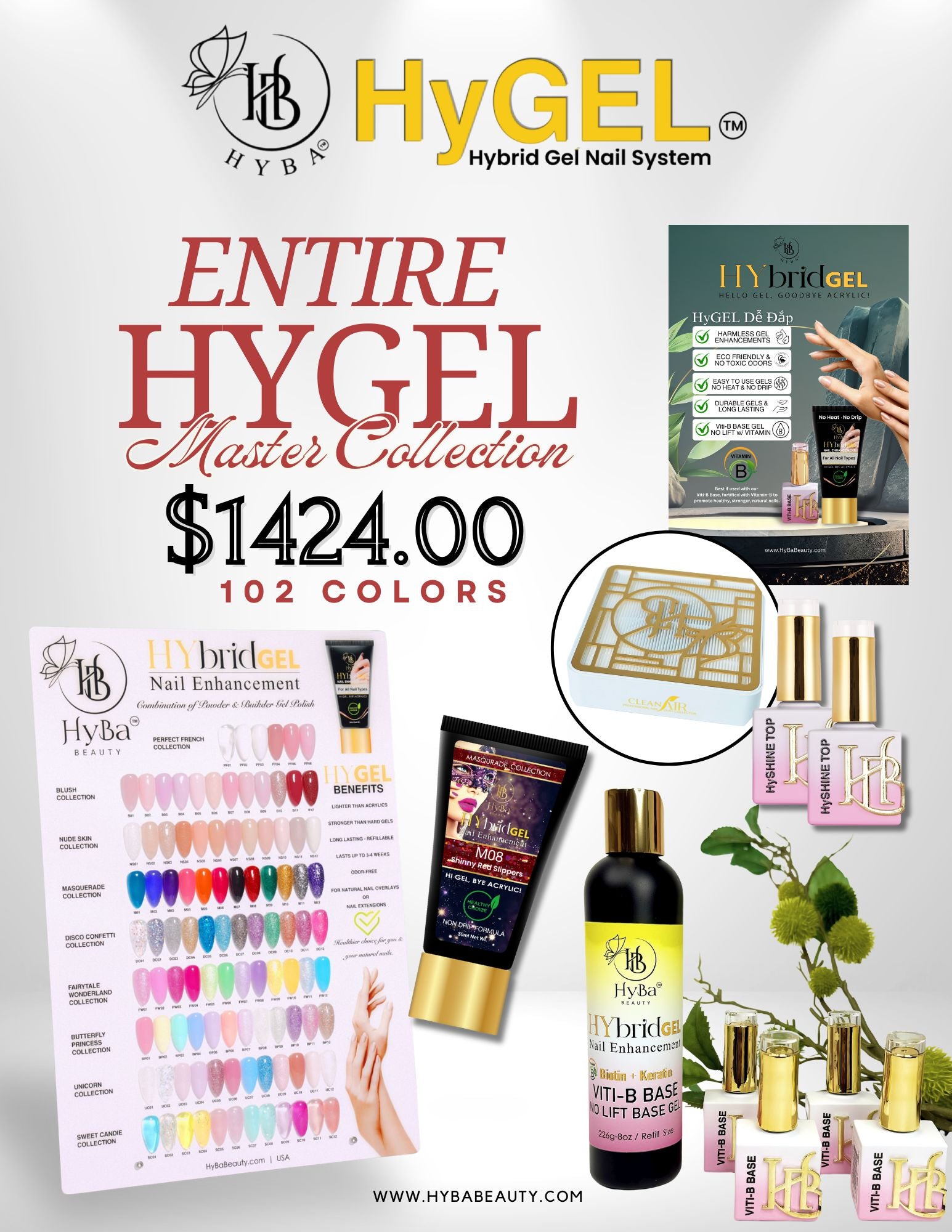 HYBRID GEL BUNDLE- HyGEL Entire Master Full Collections #1-9 – HYBA BEAUTY