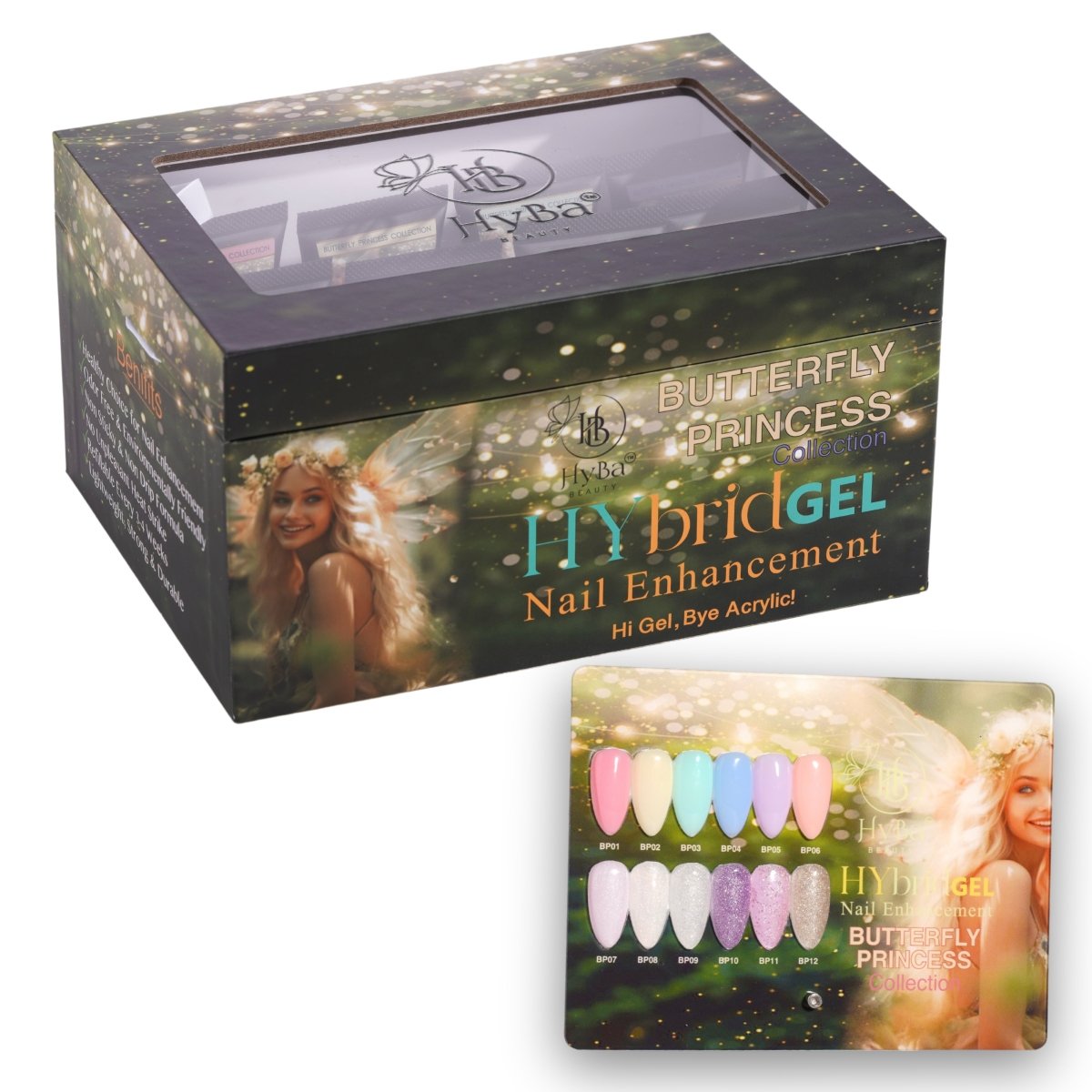 #7 BUTTERFLY PRINCESS Box Set - Hybrid HyGEL™ Nail System – HYBA BEAUTY