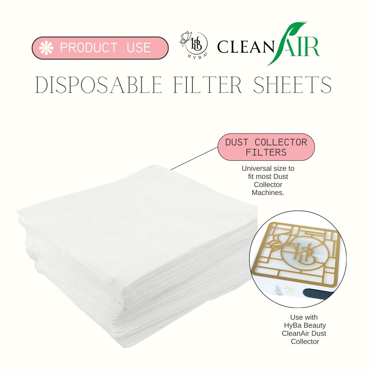 CLEAN Air Nail Dust Collector Filter Sheets- Disposable Filters for Al ...