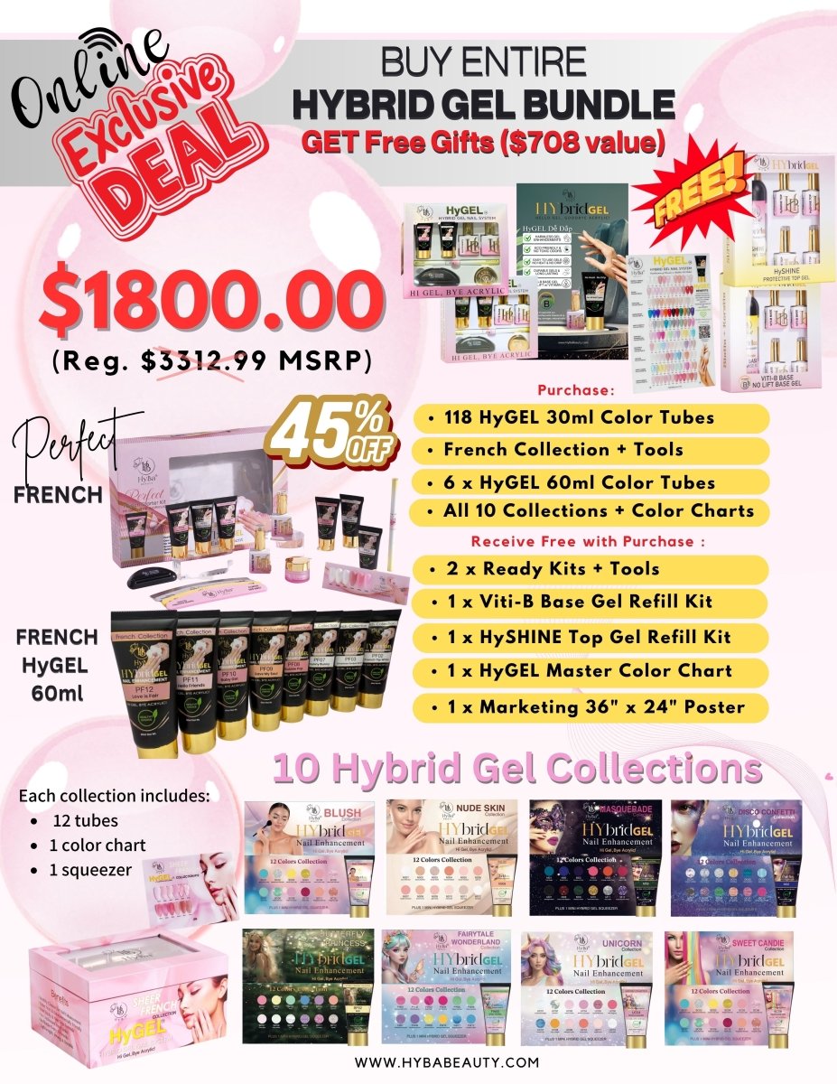 HyGEL® 120-Color Hybrid Gel Bundle + Free Gifts – HYBA BEAUTY